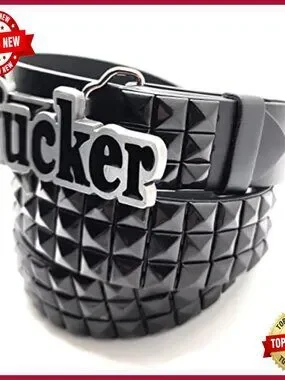 Accessories | Pyramid Studded Leather Belt With Removable Buckle Punk ...